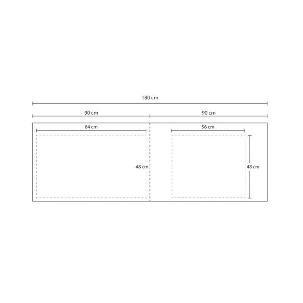 Top cucina colore avorio foro lavello destro 180x60x3.8H