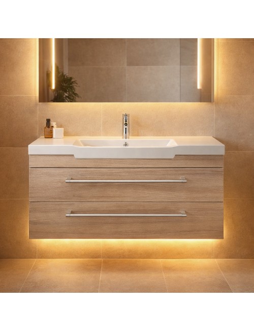 Mobile bagno con due cassetti Amanda colore palissandro larice 118 ...